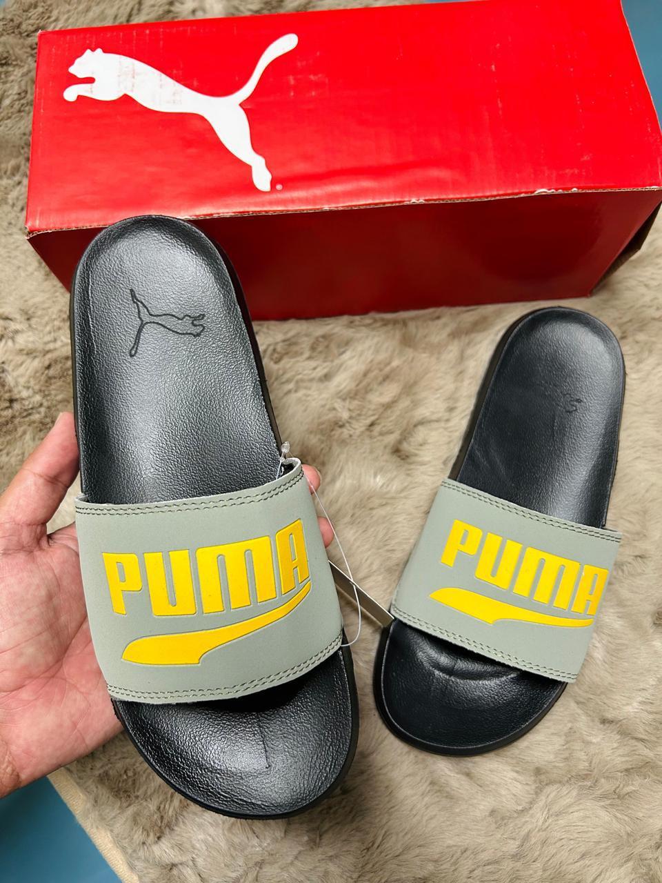 comfortable Puma Green Yellow Flip-Flop - COOL STEPS