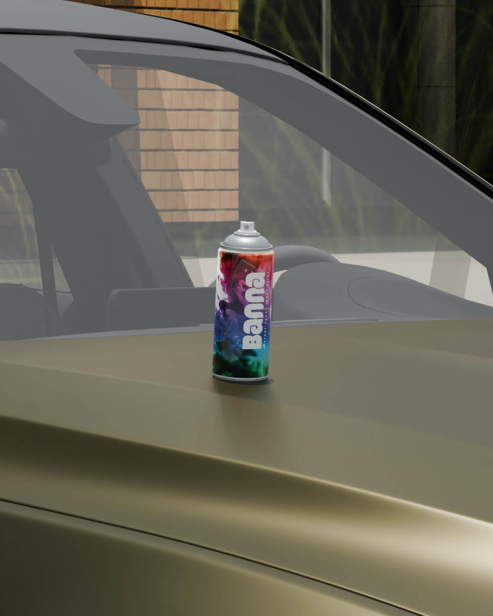Silky Beige Hyundai Automotive Spray Paint - Banna Aerosol