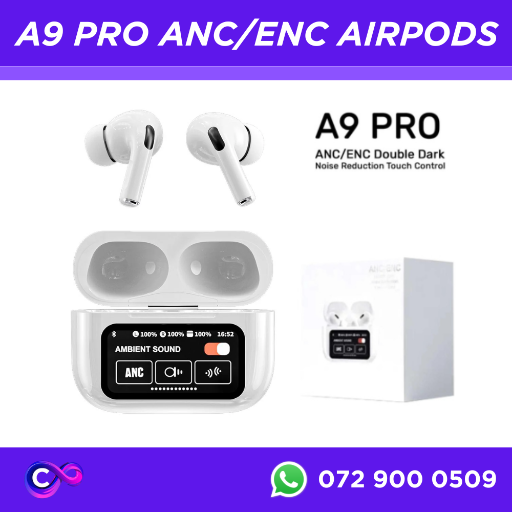 A9 Pro TWS Wireless Earbuds | ANC + ENC | Touchscreen | HD Sound | Fast ...