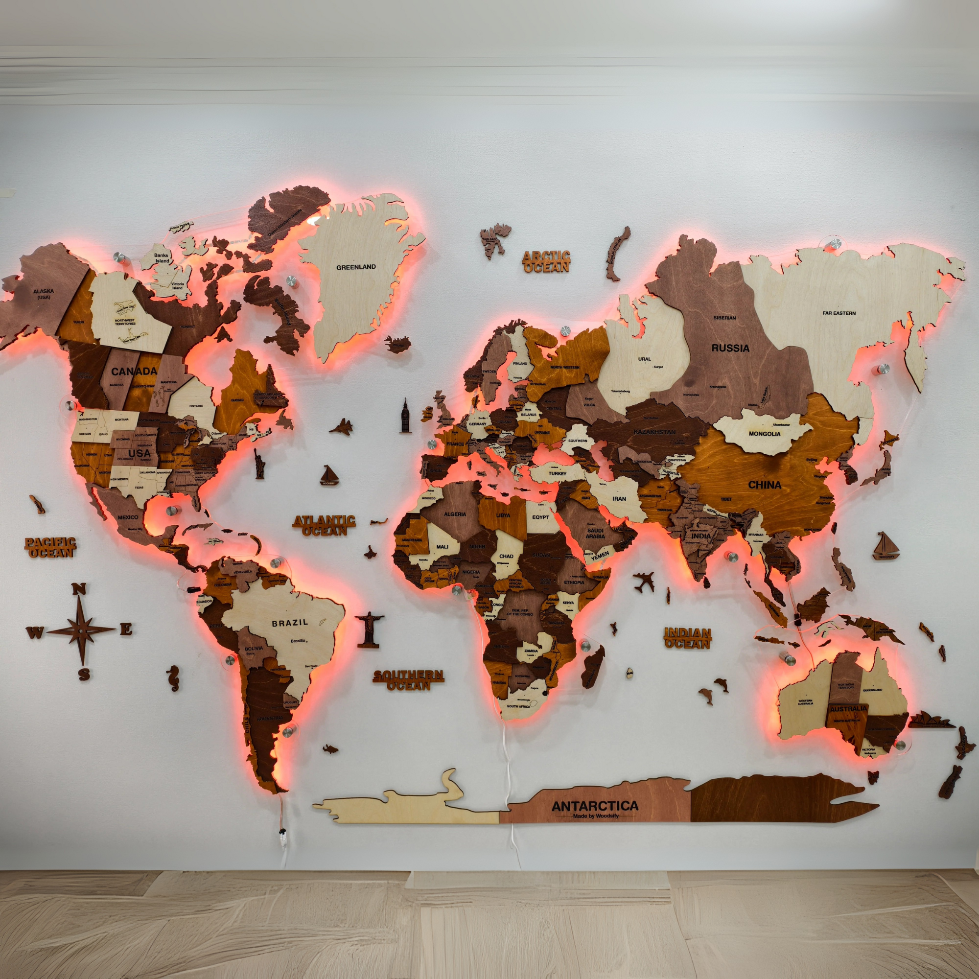 LED World Map - Add them To your Wall for Exciting Reactions