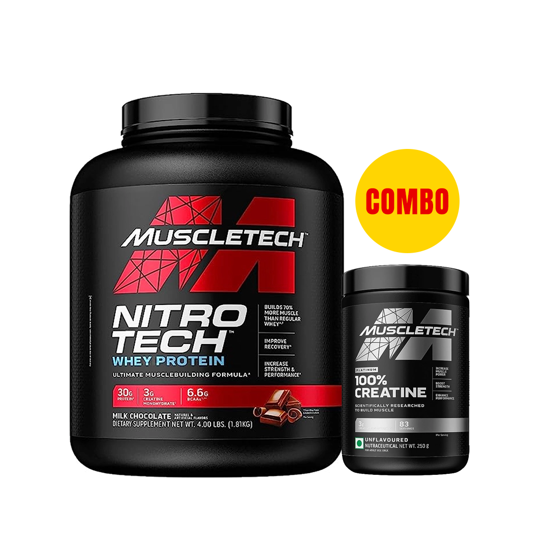 Muscletech Nitrotech Whey Protein & Platinum Creatine Combo