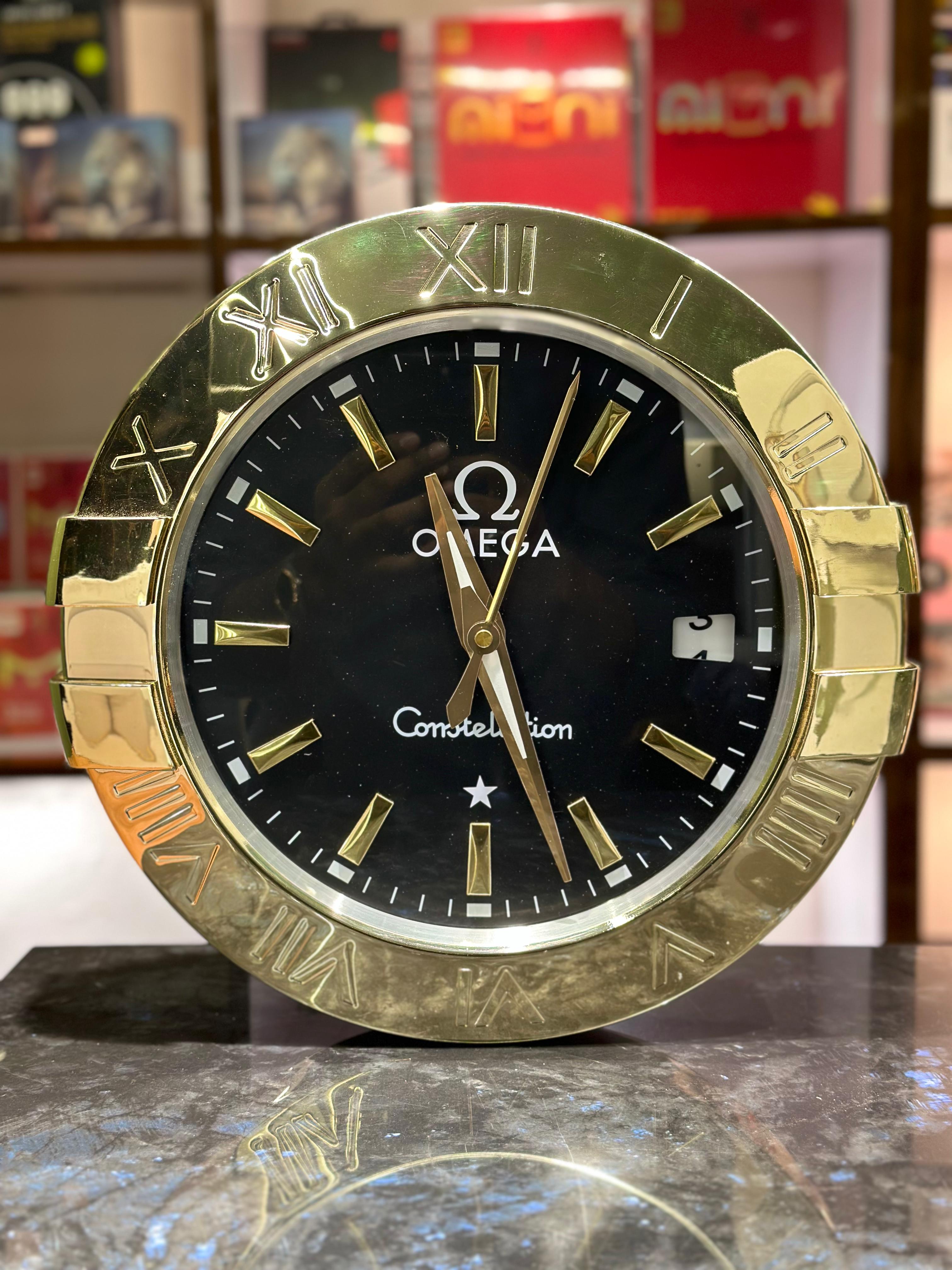 Omega Constellation Gold Wall Clock - Brand Lounge
