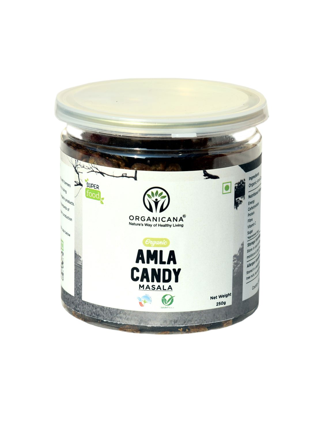 Organic Amla Candy Masala Jar (250gms) - ORGANICANA