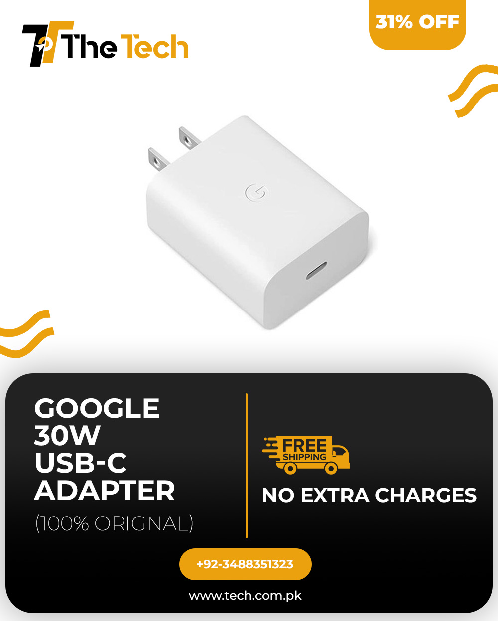 Google 30W USB-C Adapter Price in Pakistan - Buy Online at The Tech