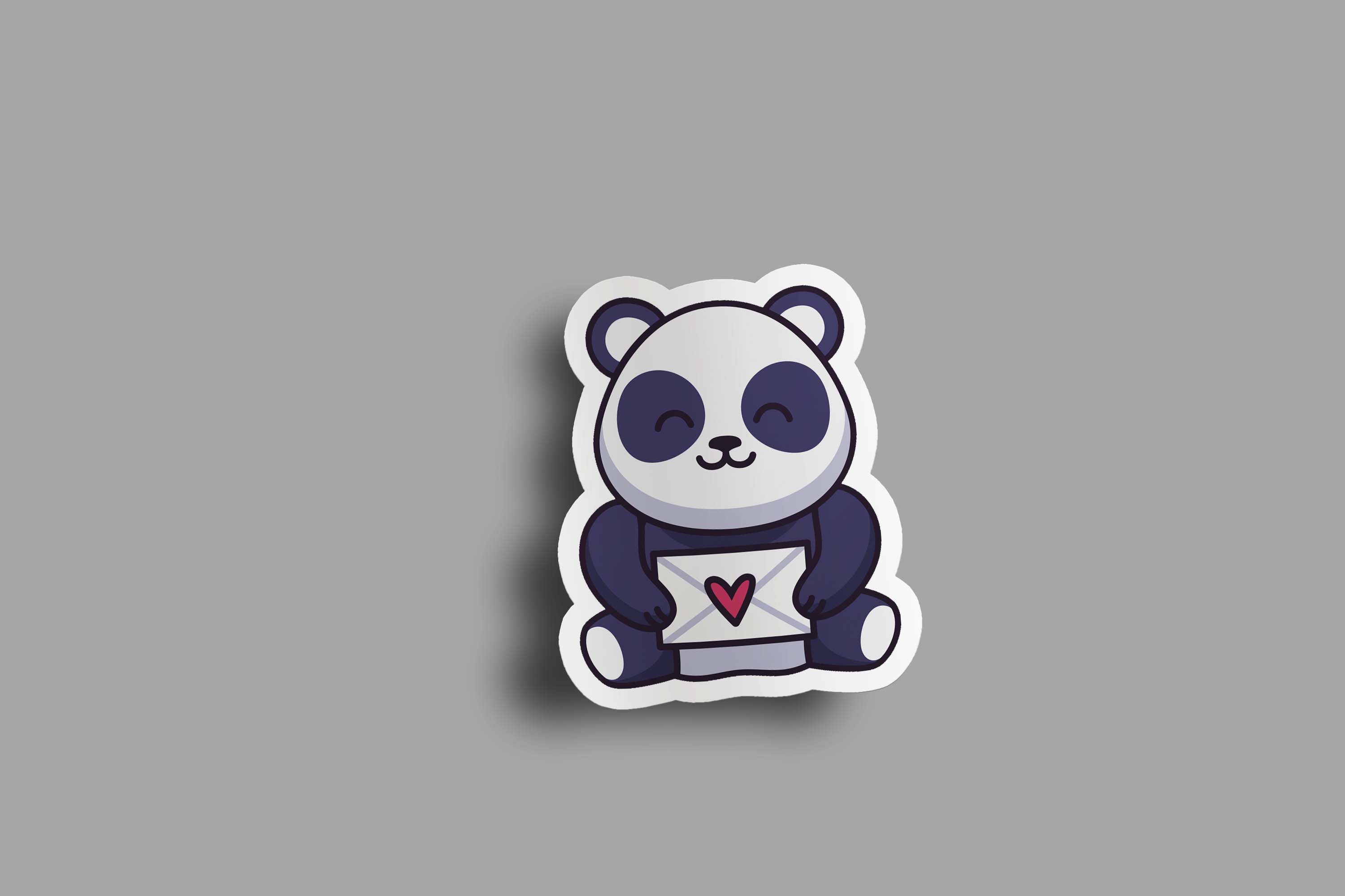 Panda Love Letter sticker: Expressing Affection with Cuteness