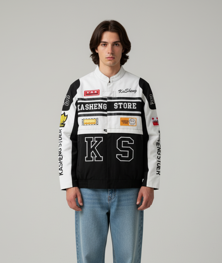 Monochrome Racing Jacket - YuneekwaY