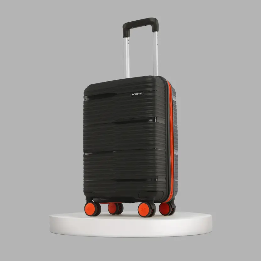 HRX Small Cabin Suitcase (56 cm) 8 Wheels - Zanzibar - Black - AURA PRIME