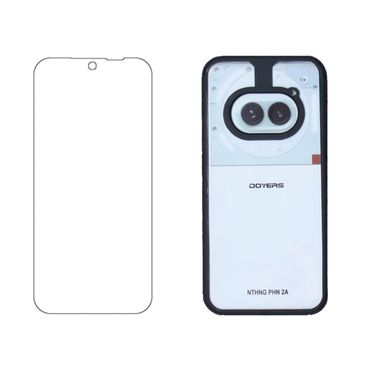 Nothing Phone (2A) Clear Guard + Doyers Case