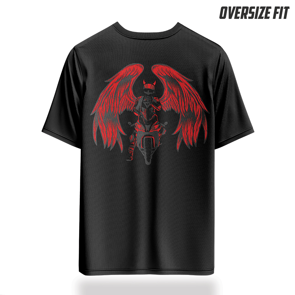 Devil Made Me Do it Oversize T-Shirt in Black
