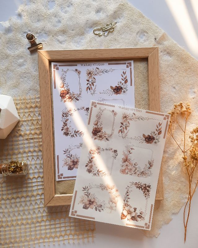 Buy Floral frame Sticker online from JOURNAL STUDIO