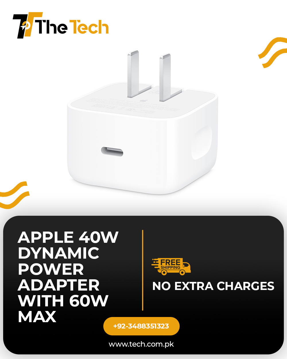 Apple 40W Dynamic Power Adapter Price in Pakistan - Buy Online at The Tech
