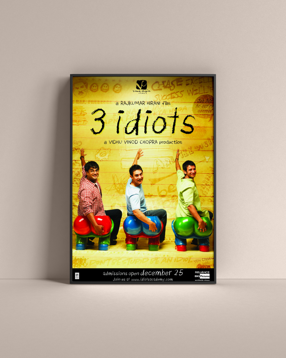 3 Idiots Movie Poster | Exclusive Film Art Collection