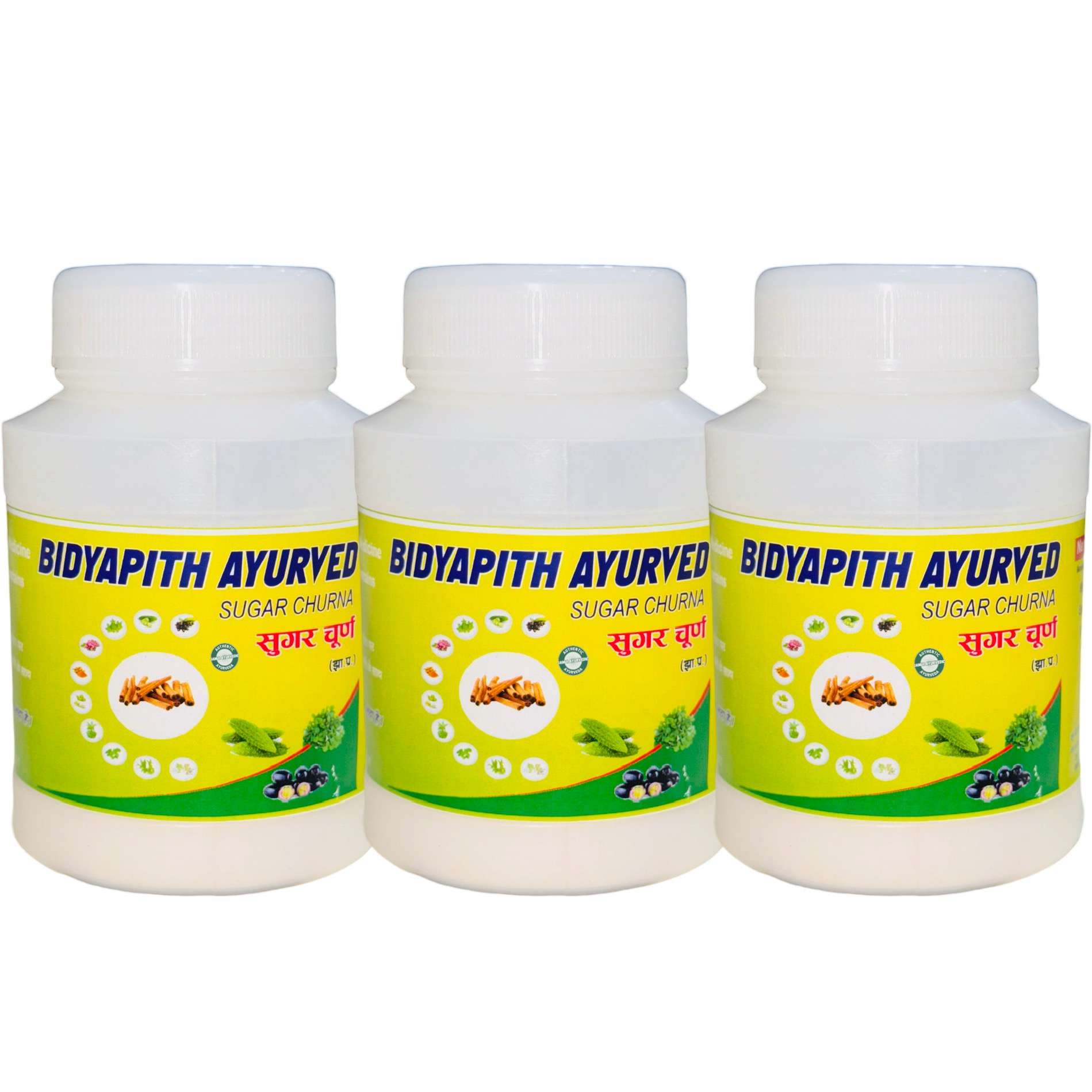 Bidyapith Ayurved Sugar Churna 100gm x 3 Box
