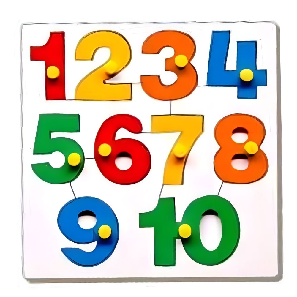 Number Inset Tray Puzzle-1 To 10 With Knob - Chotan.in (A Product of ...