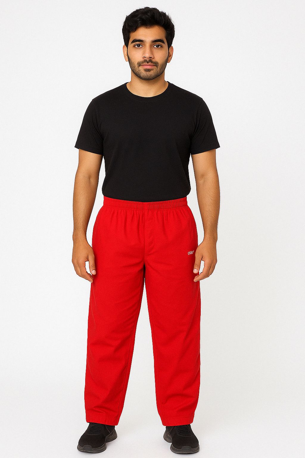 Sport 24 Red Track Pants with White Stripes - ( Swedish Brand) - YuneekwaY