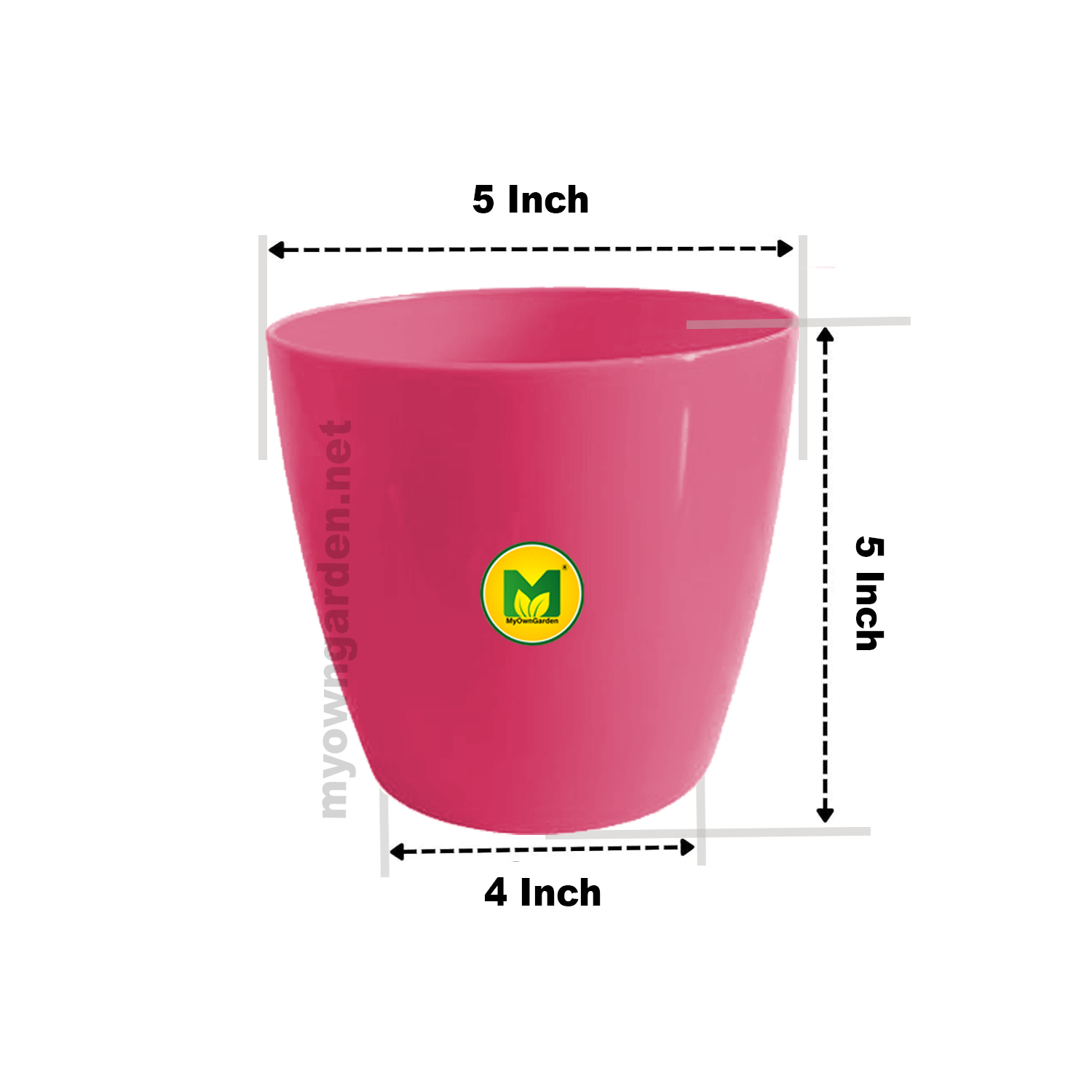 5 Inch Multi Colour Indoor Plant Pots - Pack of 5 from MyOwnGarden