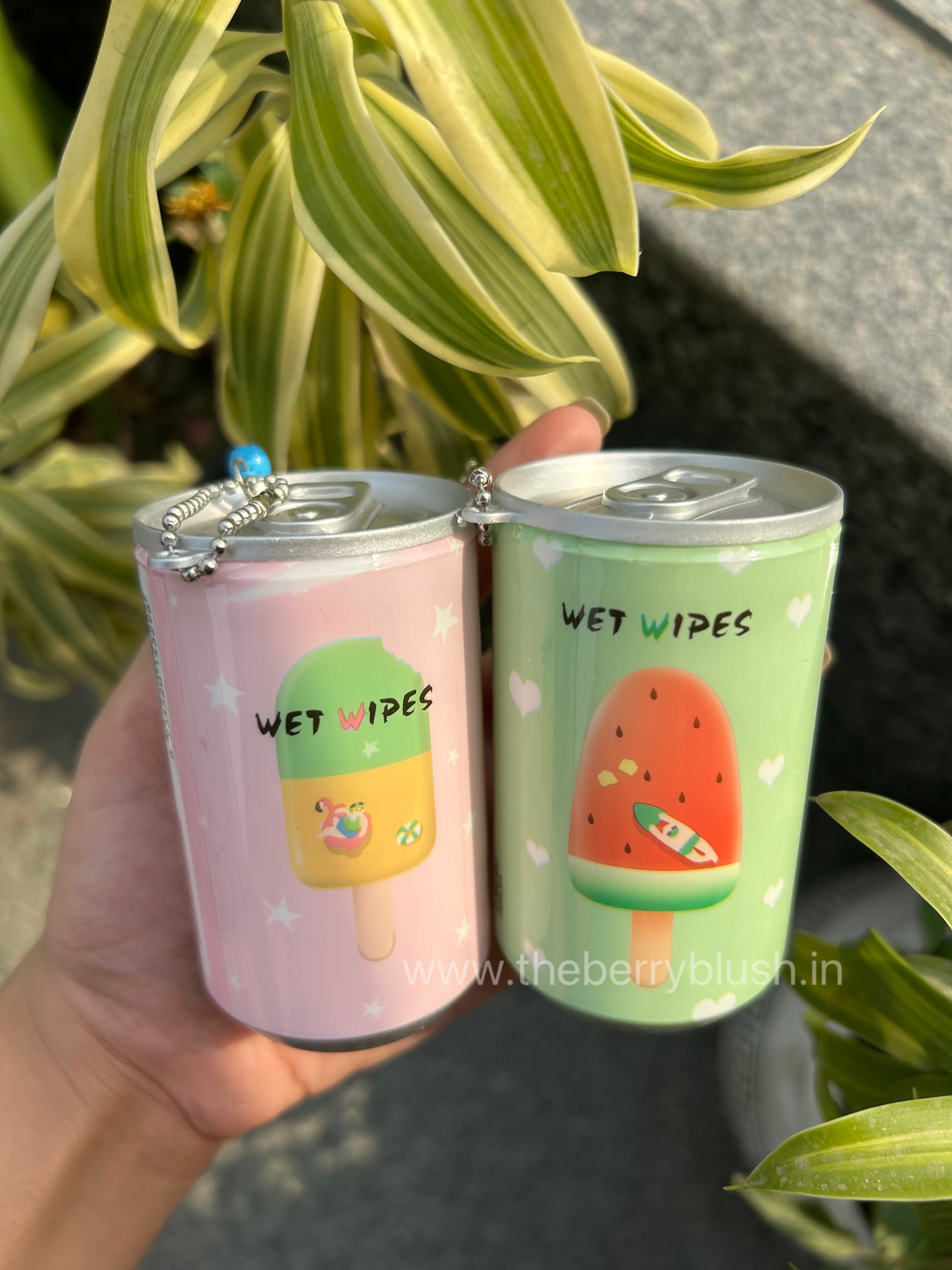 Ice-Cream Wet Wipes Can - Berry Blush