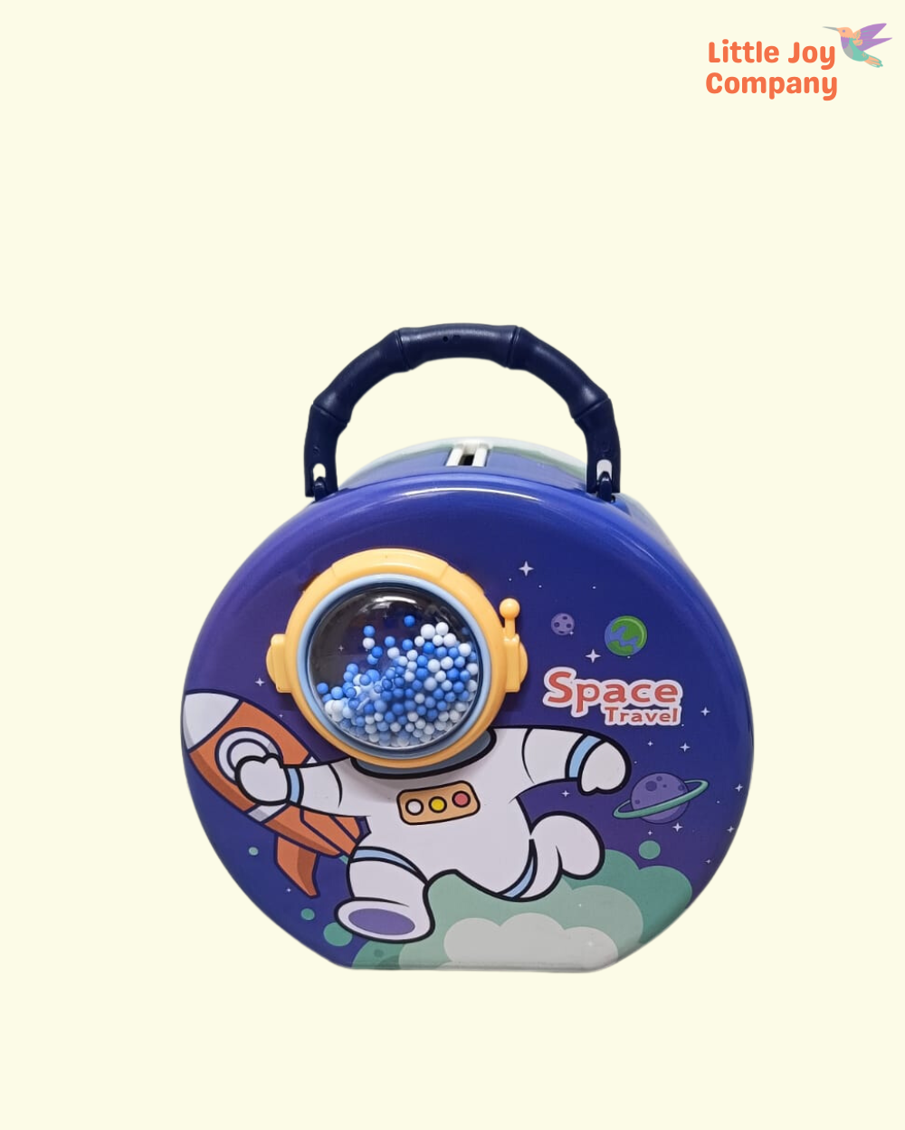 Space Themed Lockable Round Piggy Bank - Little Joy Company