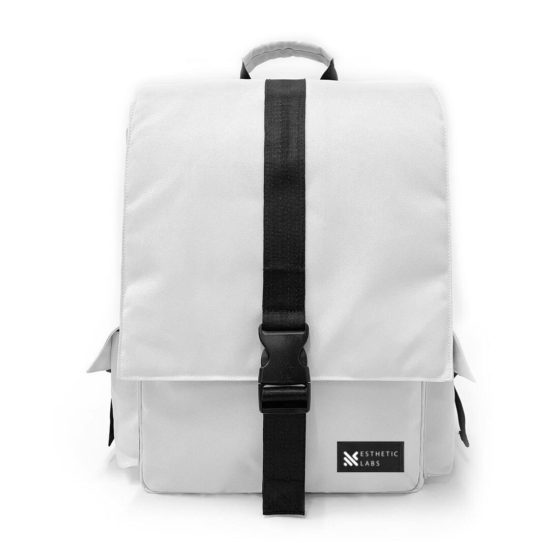FLAPPED BACKPACK WHITE - Esthetic Labs