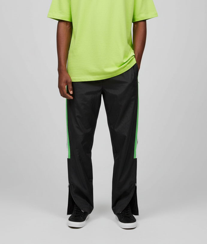 Bold Color-Block Nylon Track Pants. - YuneekwaY