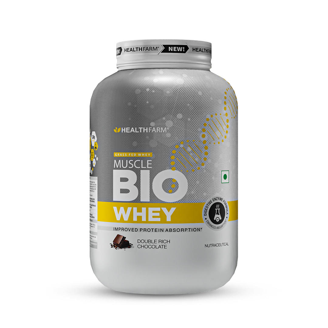 Healthfarm Muscle Bio Whey | Grass Fed Protein | Improved Protein ...