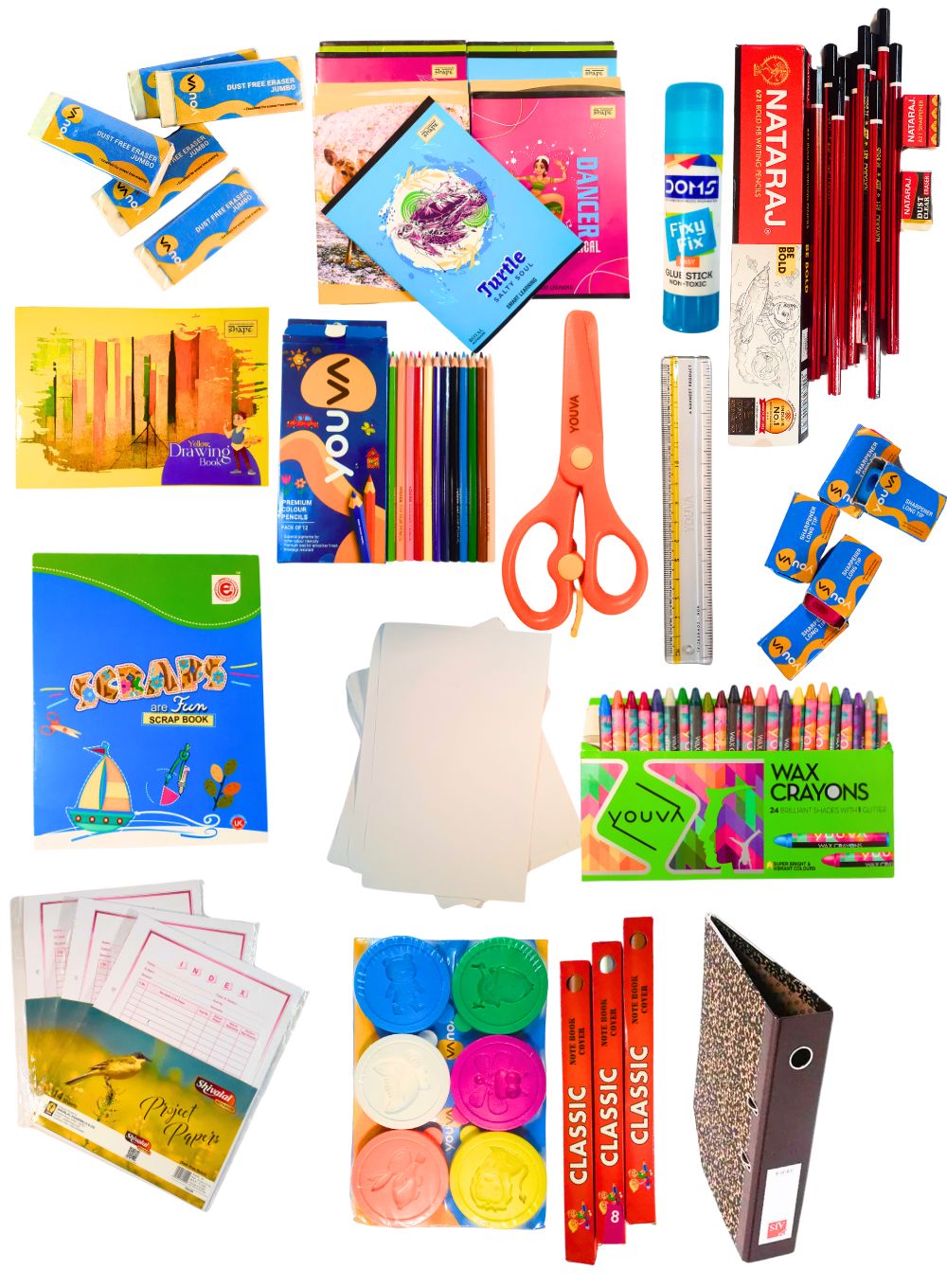 Kraftburst School Stationery Combo kit For 1st And 2nd Grade - Kraftburst