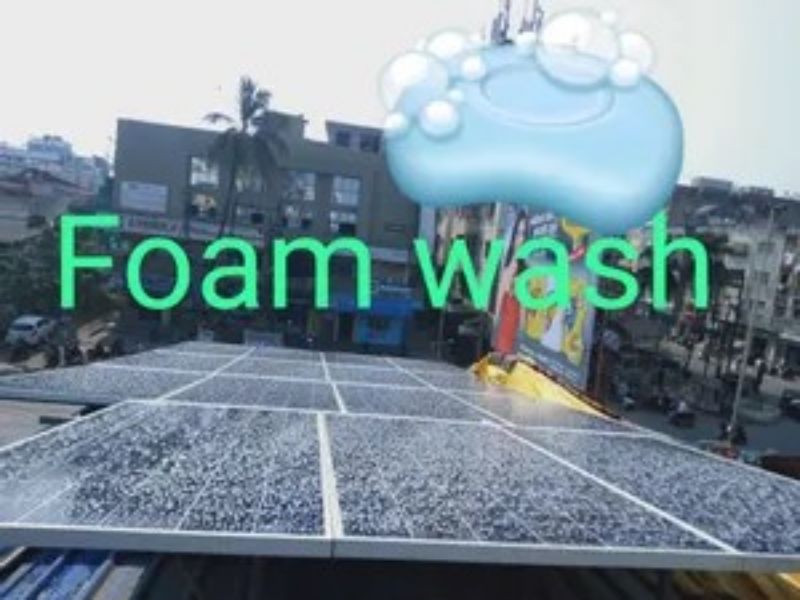 Solar Panel Washing By Foam wash ( 6 visit package )// Polymodules - SC ...