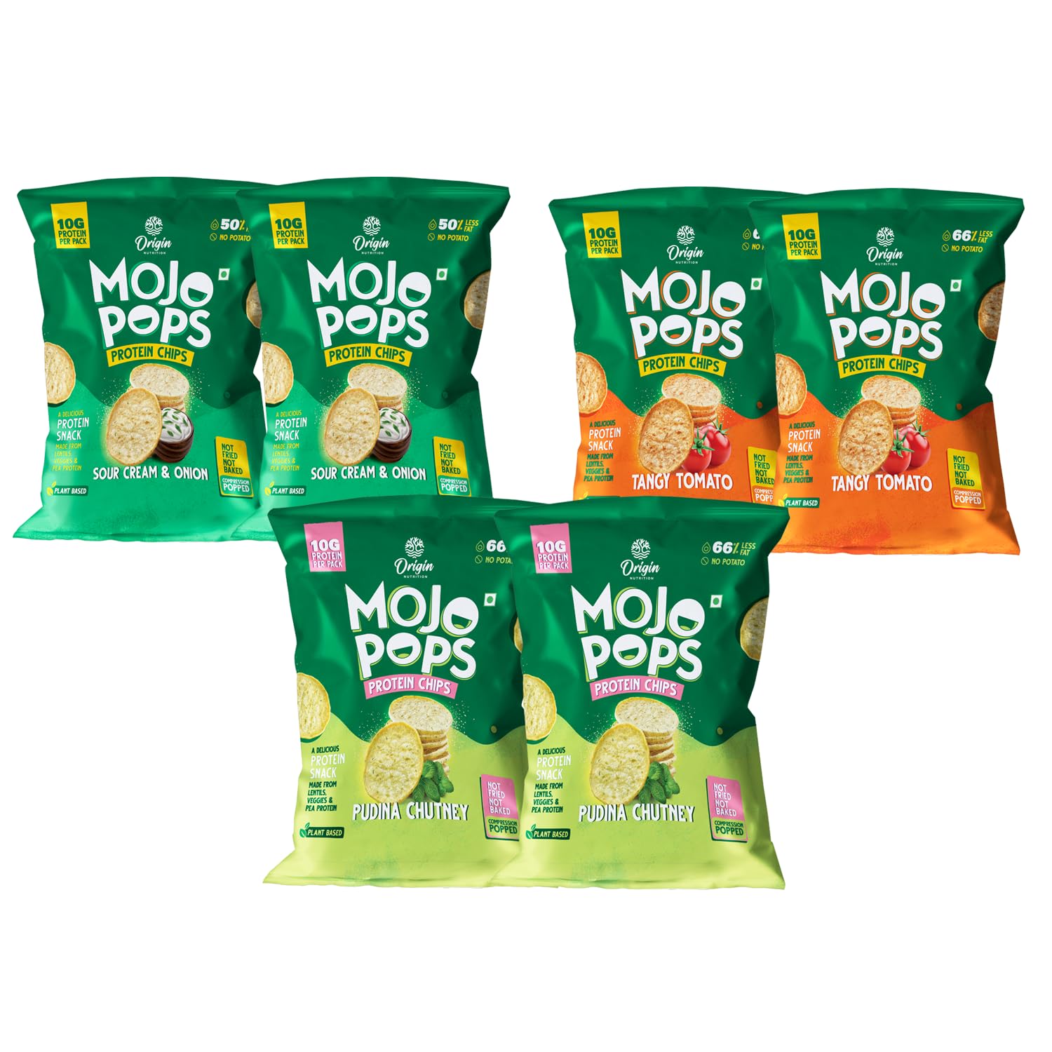 Origin Nutrition Mojo Pops Protein Chips - Pack of 6