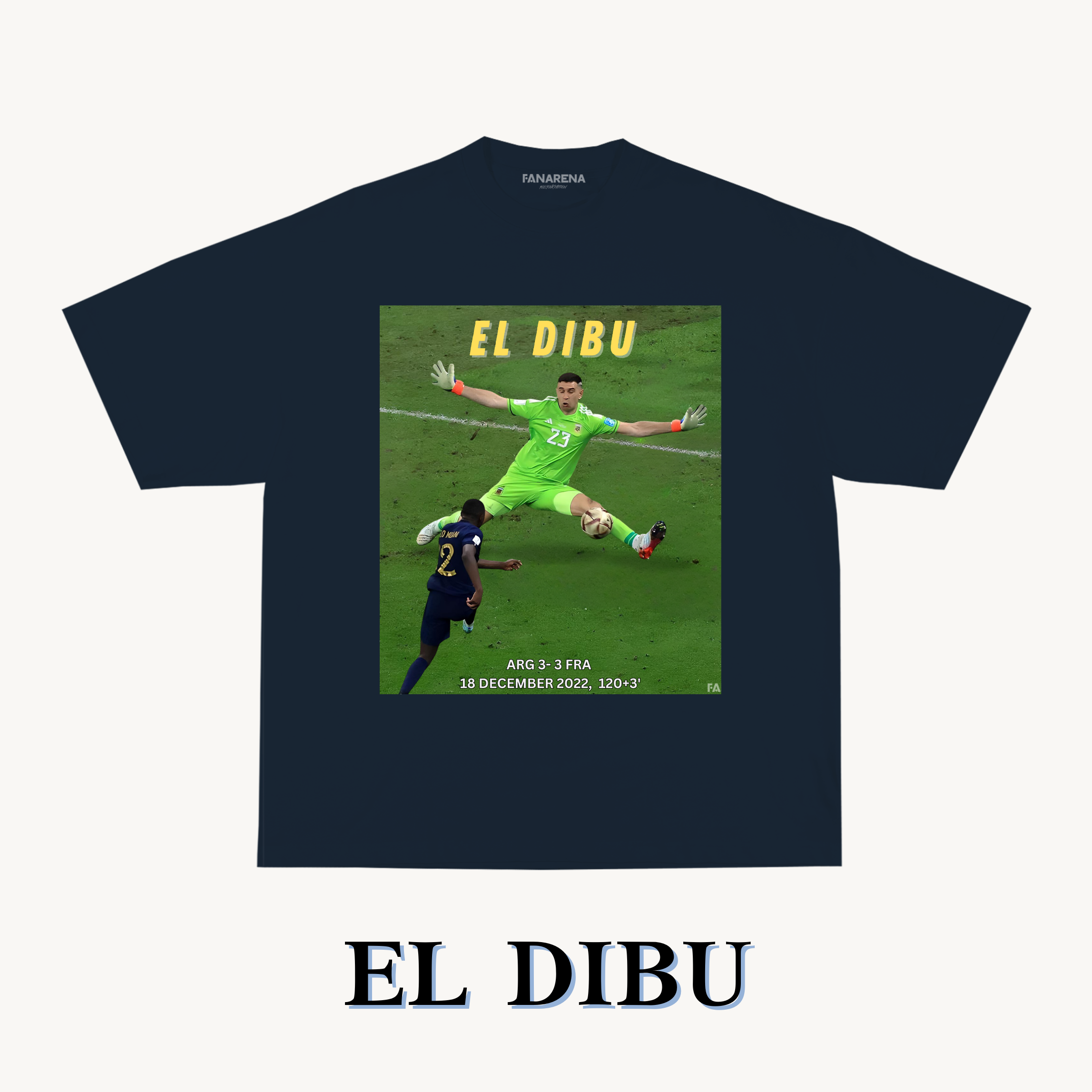 EL DIBU: ICONIC SAVE VS FRANCE CAPTURED IN OVERSIZED T-SHIRT