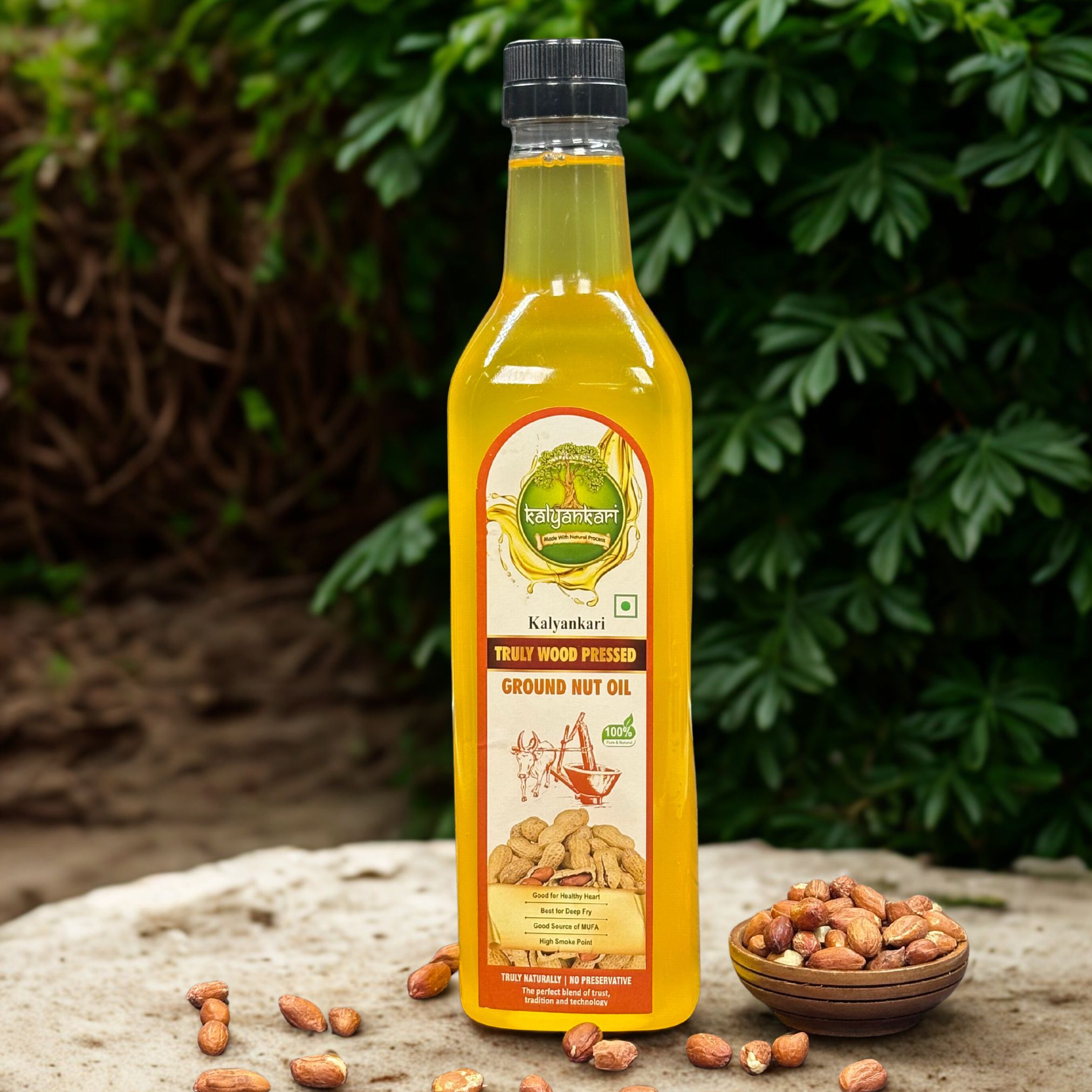 Groundnut Wood Pressed Oil(kalyankari oils)(मूंगफली का तेल) - Shudh ...