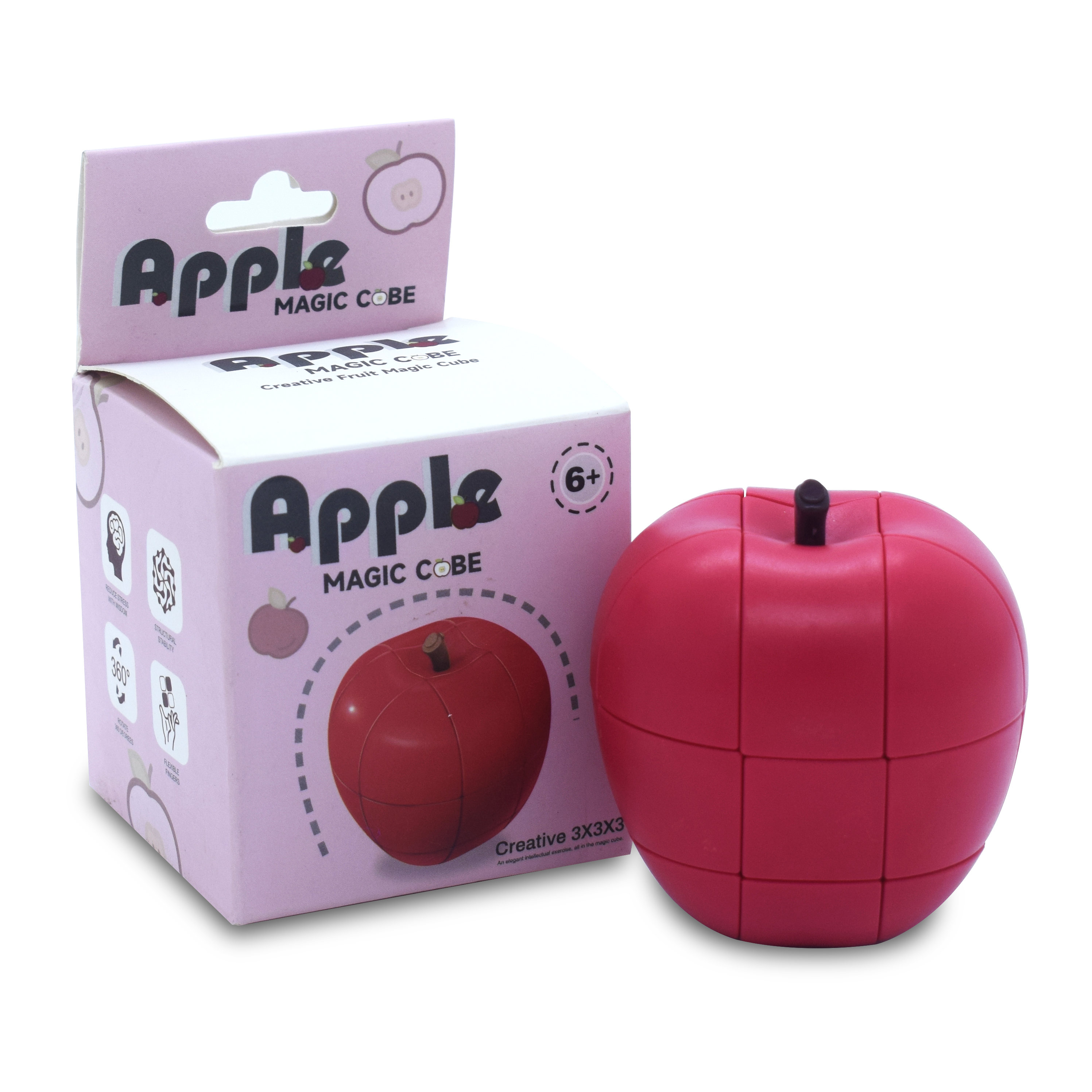 Fruit Shaped Apple Magic Cube - Fun & Educational Toy