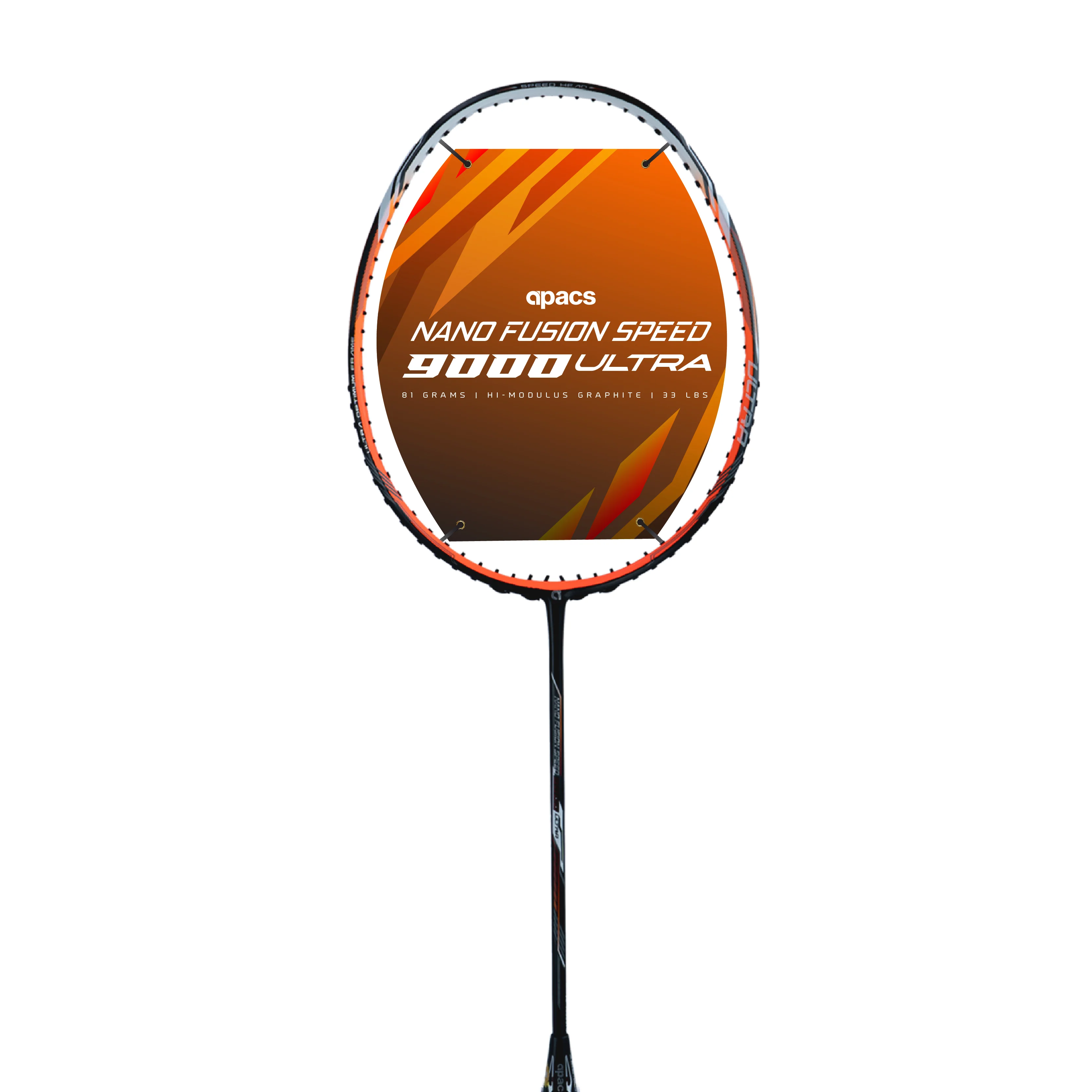 Apacs Nano Fusion Speed 9000 Ultra Badminton Racquet - (Orange ...