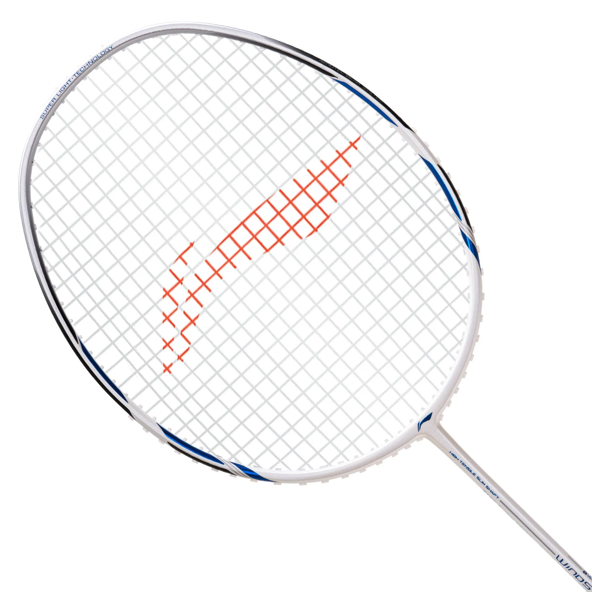 Li-Ning Windstorm 78s Badminton Racquet - (White/Silver/Blue) - Warrior ...