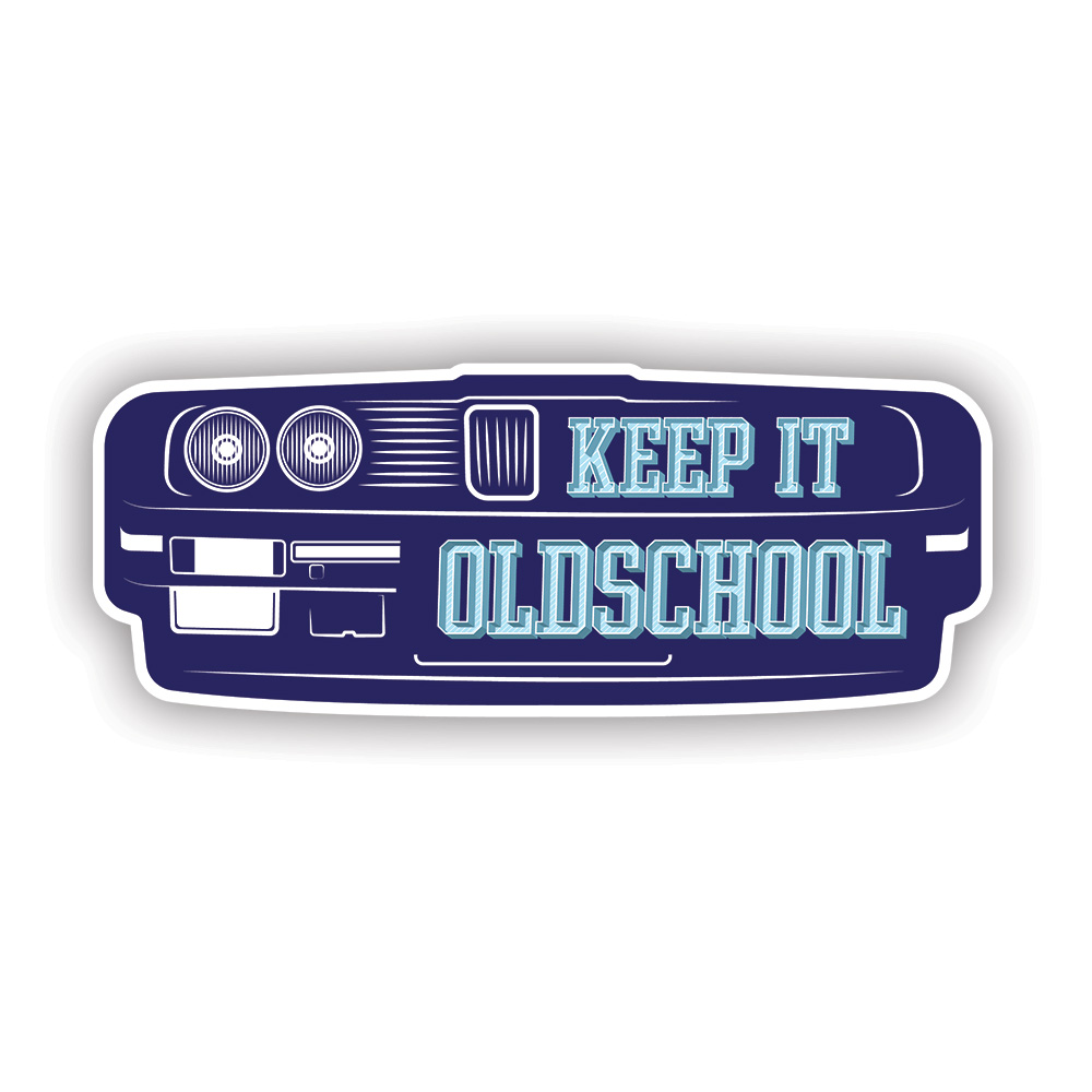 Vintage Style 'Keep it Oldschool' Sticker | Unique Decals