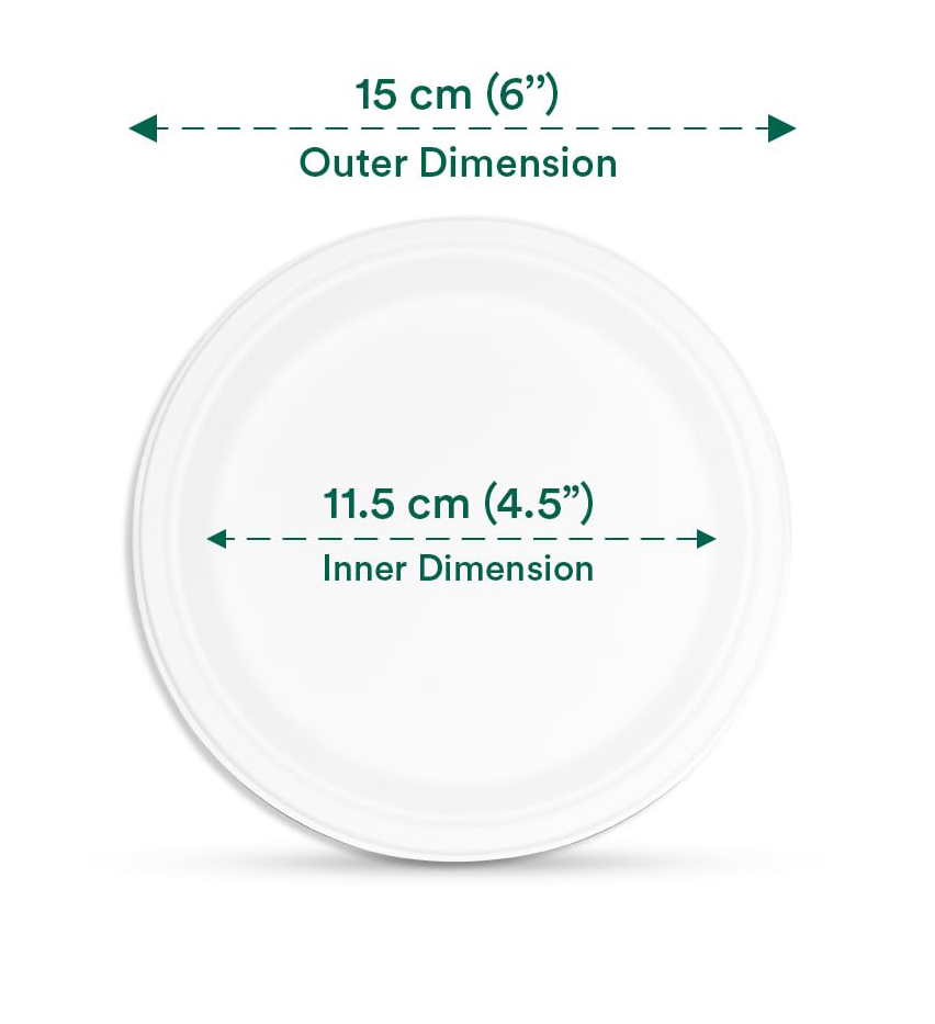 Biodegradable 11 No. Round Plain Plate - Order-iin