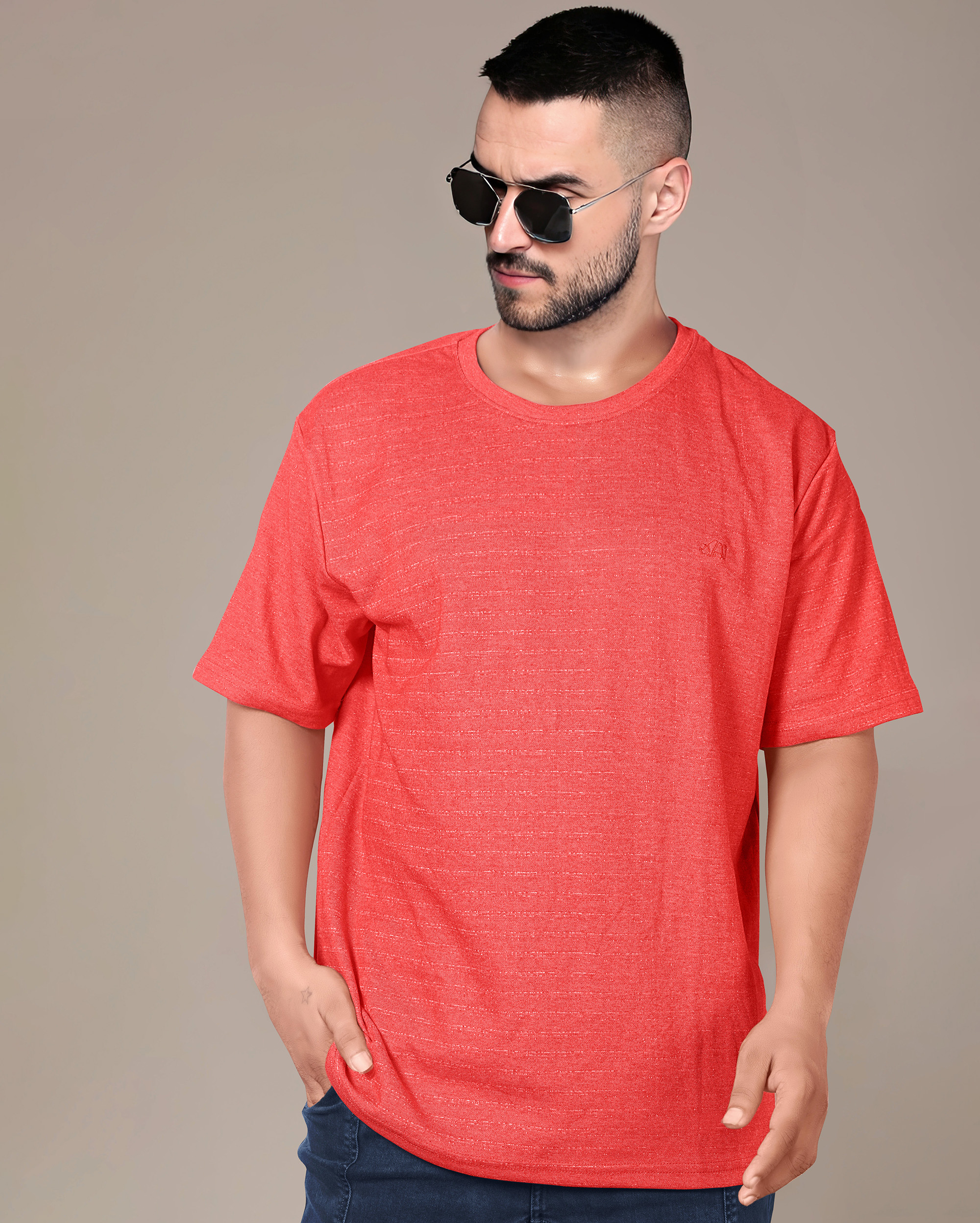 Red Classic fit tee | Unisex Regular tee - RAW PURPLE