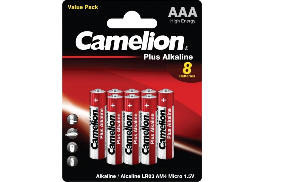 Camelion Plus Alkaline LR03 AAA/8 value pack - Batteriescart.com ...