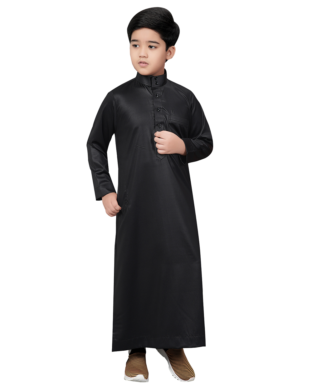 Full Black Jubba for Boys - Traditional & Stylish