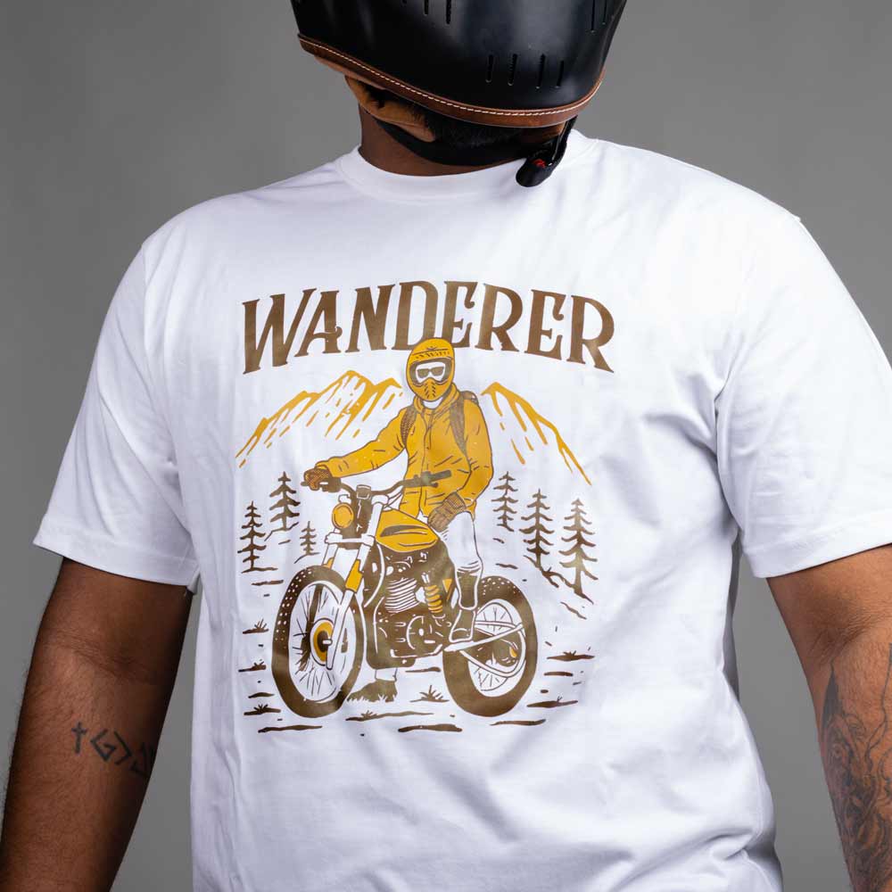 Wanderer | T-Shirt | White - 100kmph