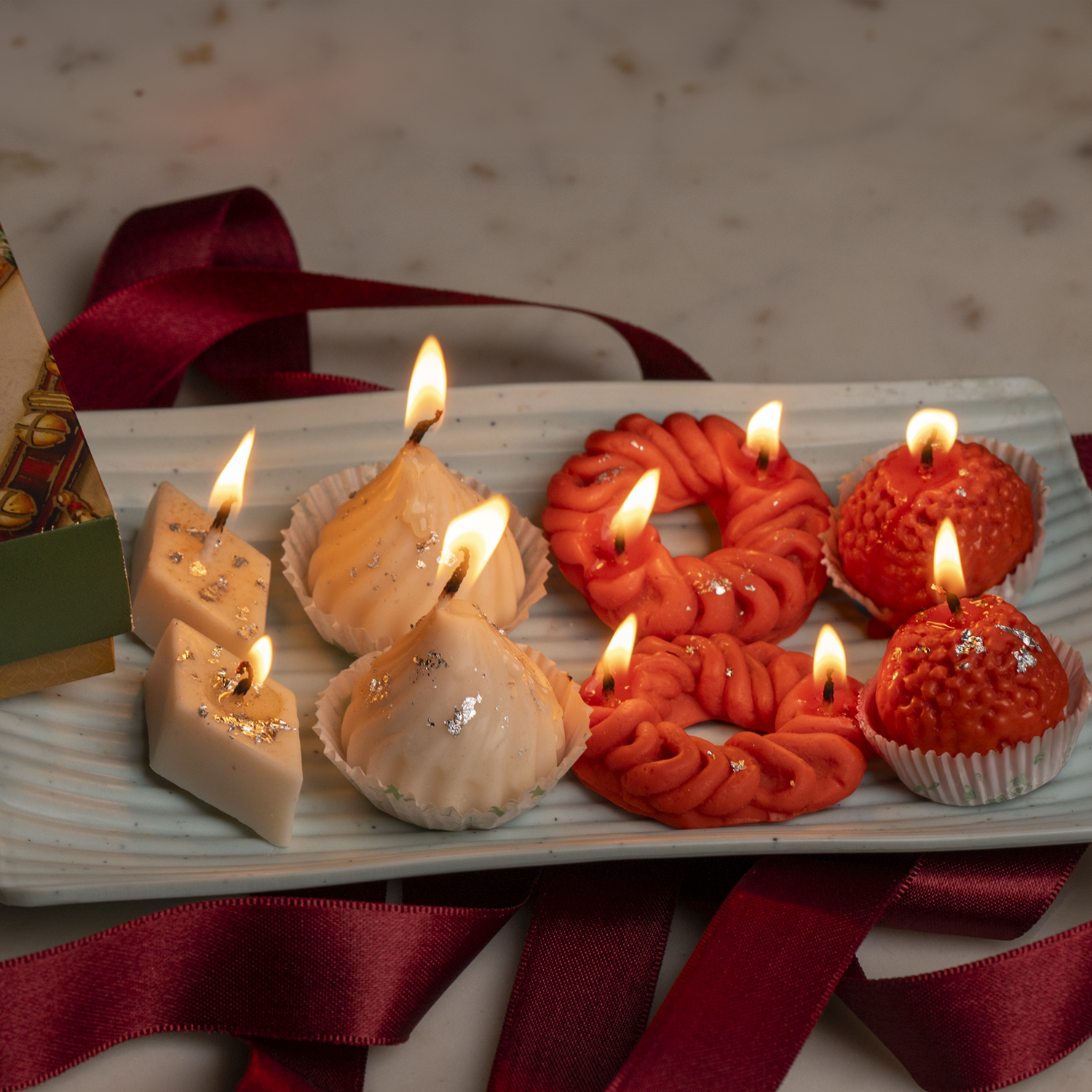 Mithai Box Assorted Candles Pack of 8 - Gabrunaari