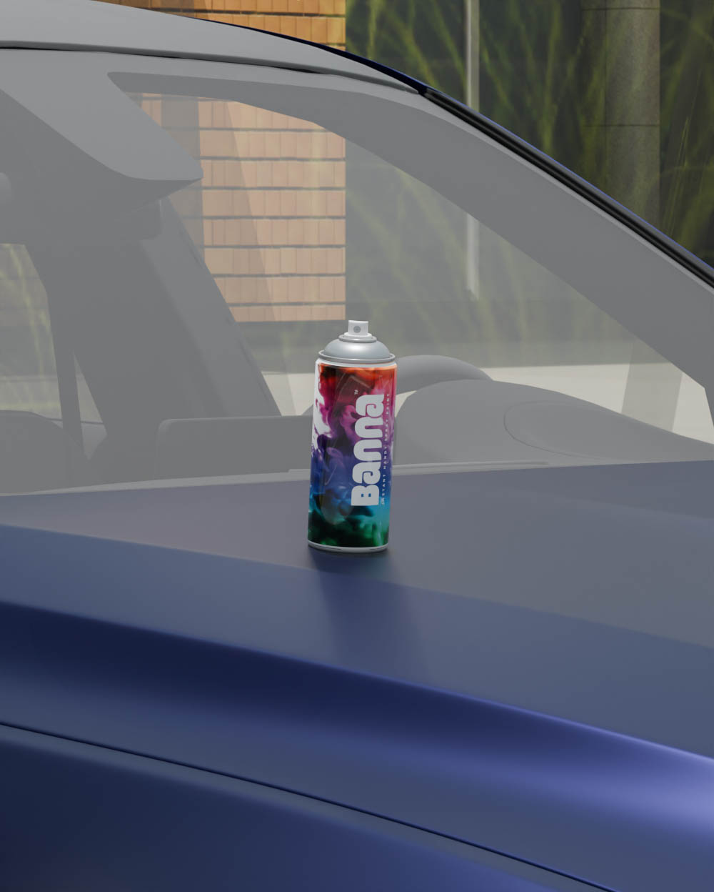 Pristine Blue Hyundai Automotive Spray Paint - Banna Aerosol