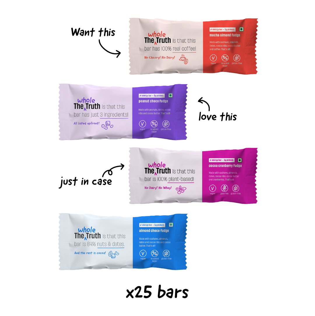 Personalised Box - Pack of 25 Energy Bars - The Whole Truth Foods