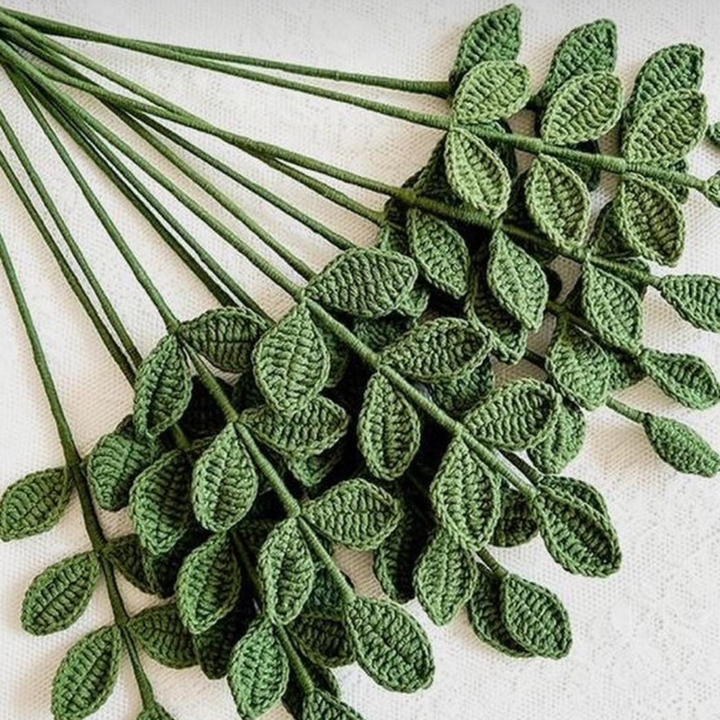 Crochet Leaf Stick - CrochyKnots