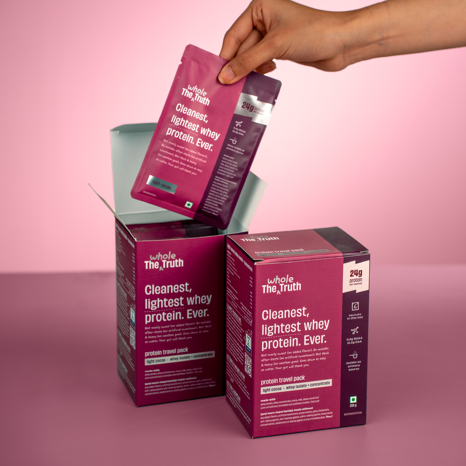 Light Cocoa 24g Protein Powder - The Whole Truth Foods