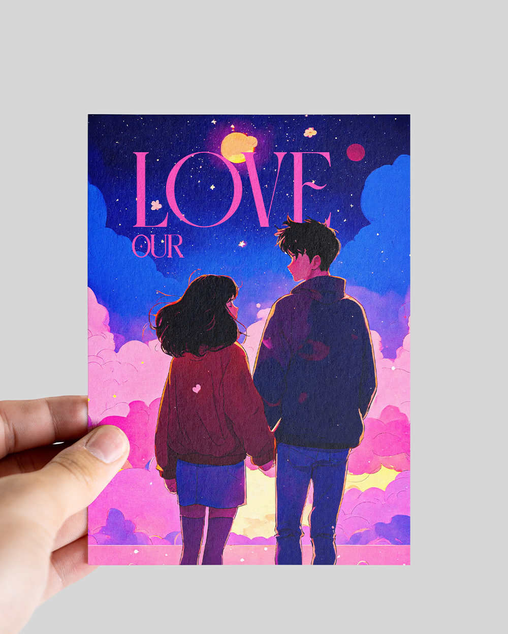 Our Love Illustration Mini Poster - Artistic Decor