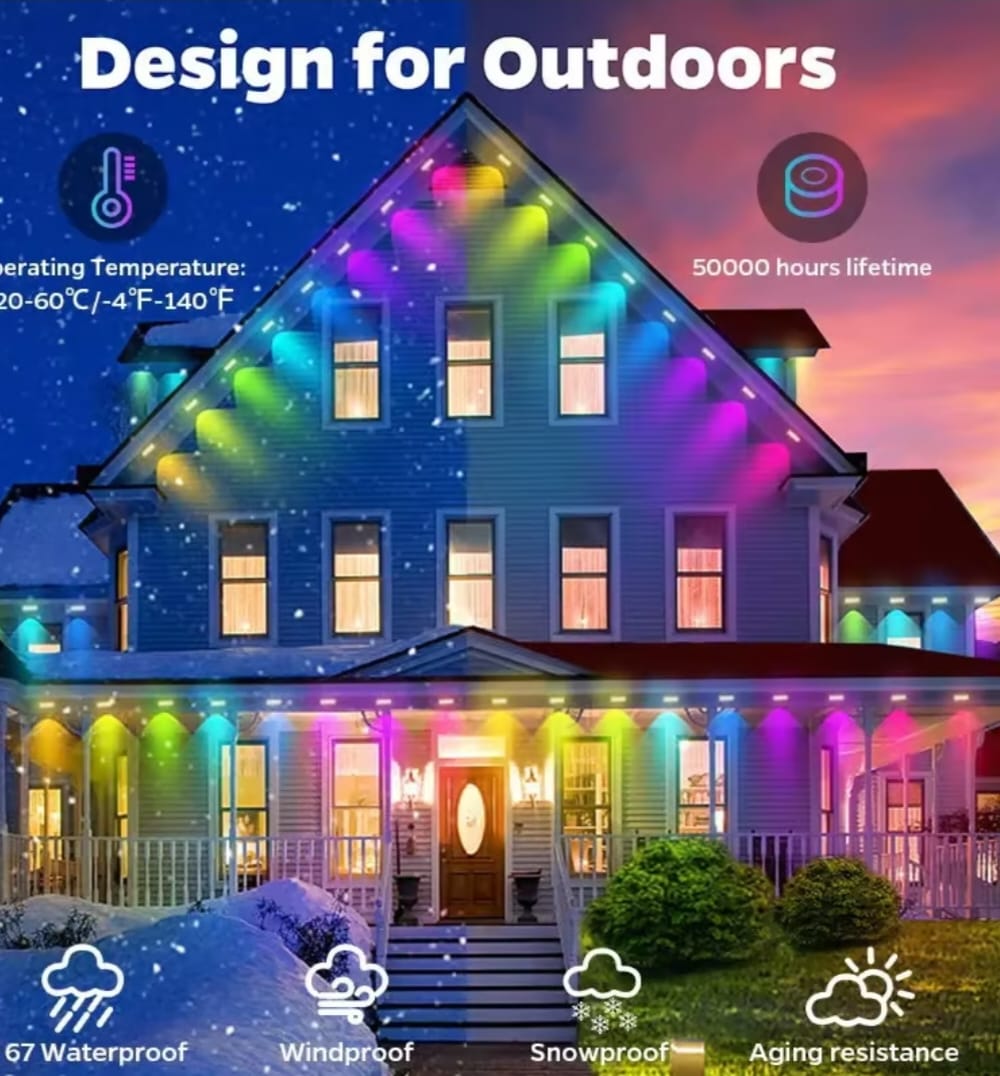 💡Early Black Friday Deals 49% OFF - Smart Rainbow LED Permanent Outdoor ...