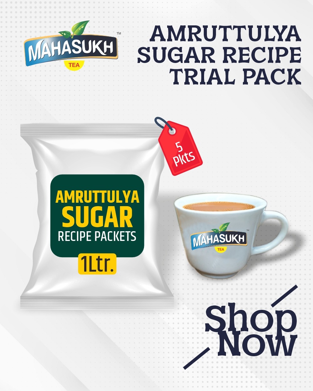 Amruttulya Sugar Recipe Trial Pack - Mahasukh Tea