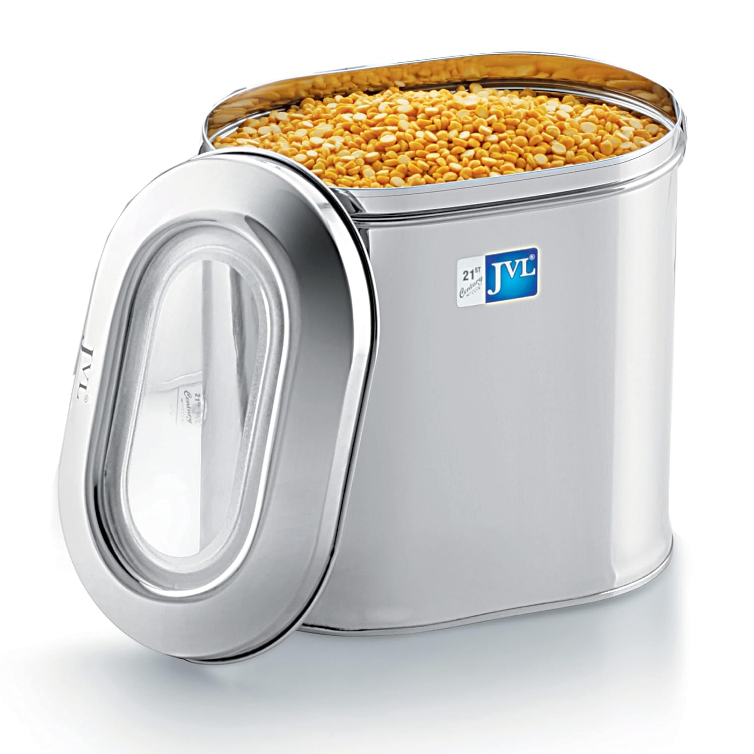 JVL Capsule Tin | Storage Boxes With Transparent Lid | For Dry Storage ...