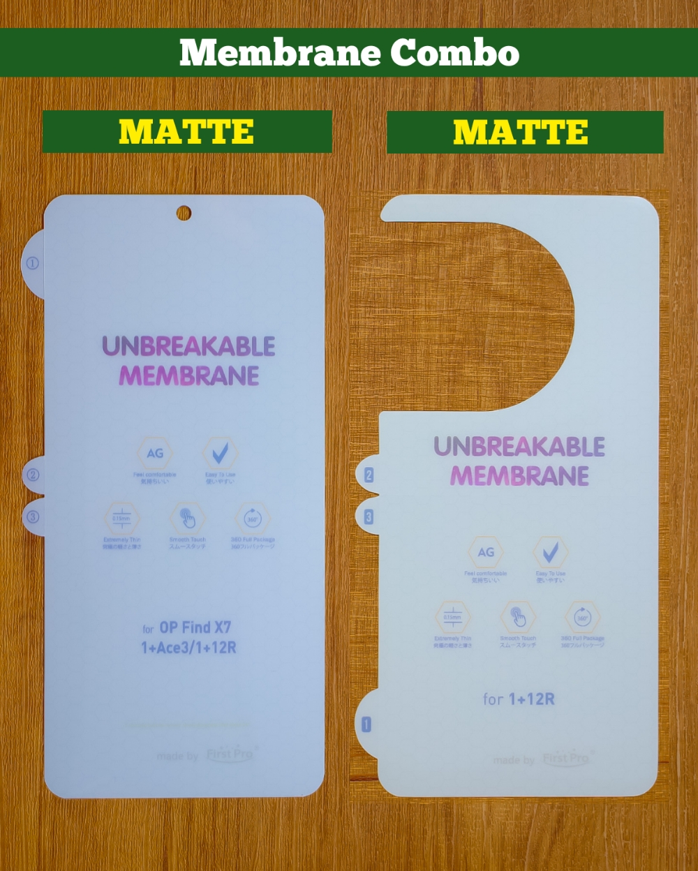 Oneplus 12R Matte Screen & Back Protector Membrane