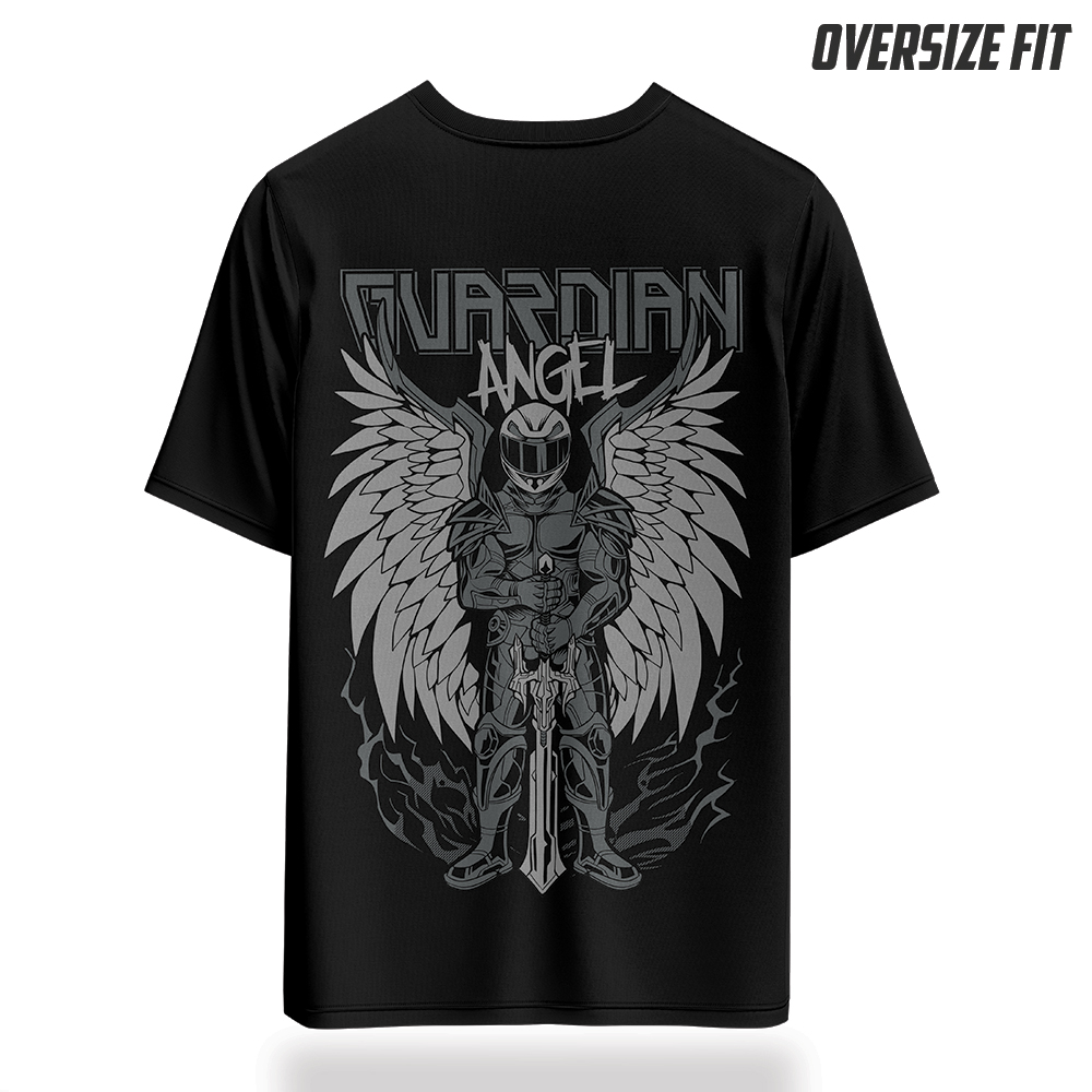 Guardian Angle Oversize T-Shirt in Black | Trendy Fashion